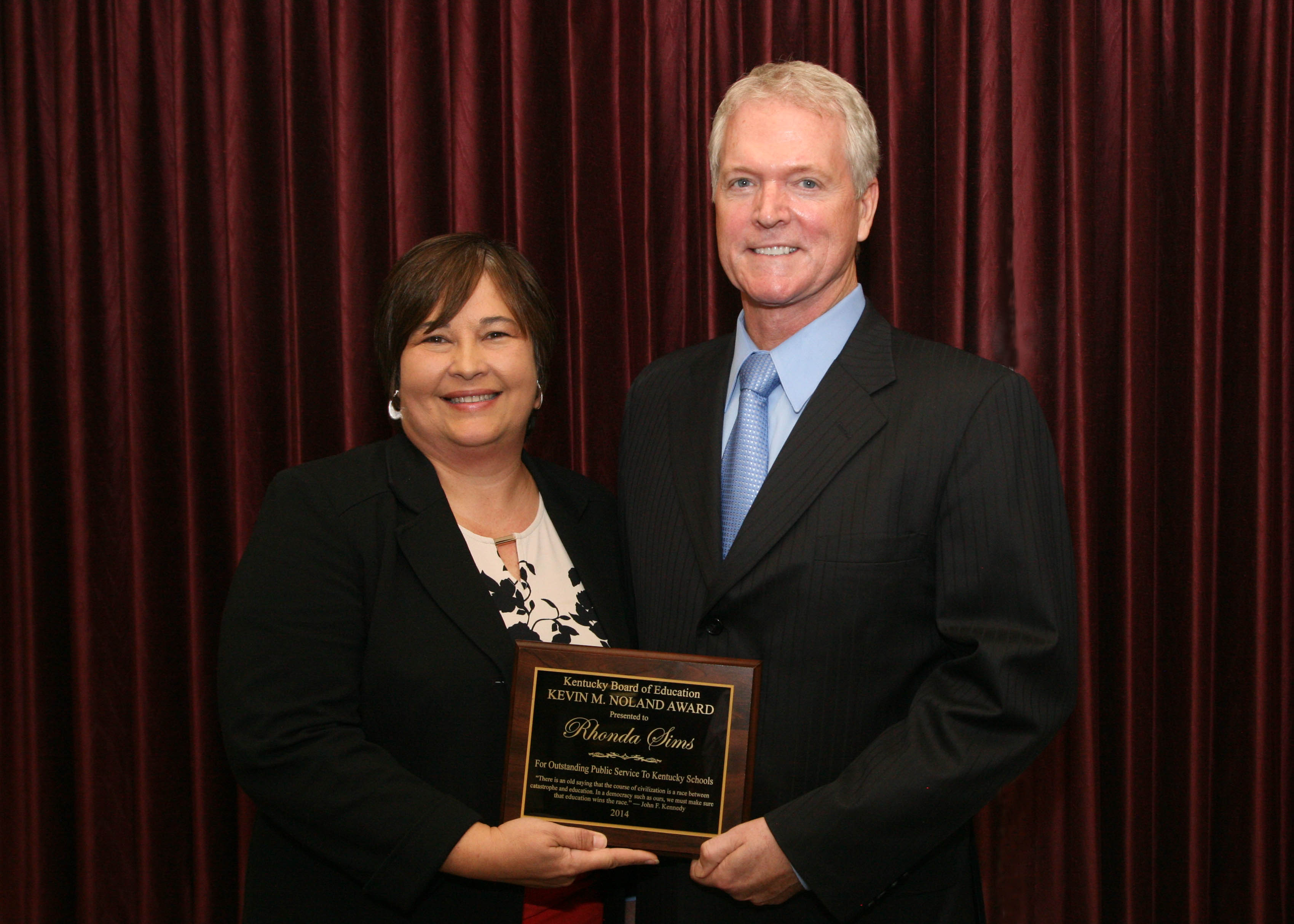 Sims receives 2014 Kevin M. Noland Award – Kentucky Teacher