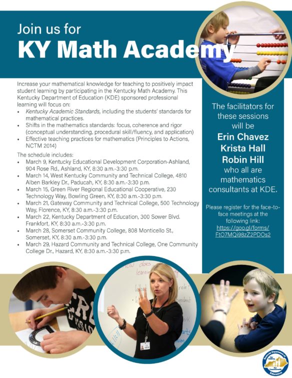 2-16-17 MATH Face to Face Math Academy Flyer – Kentucky Teacher